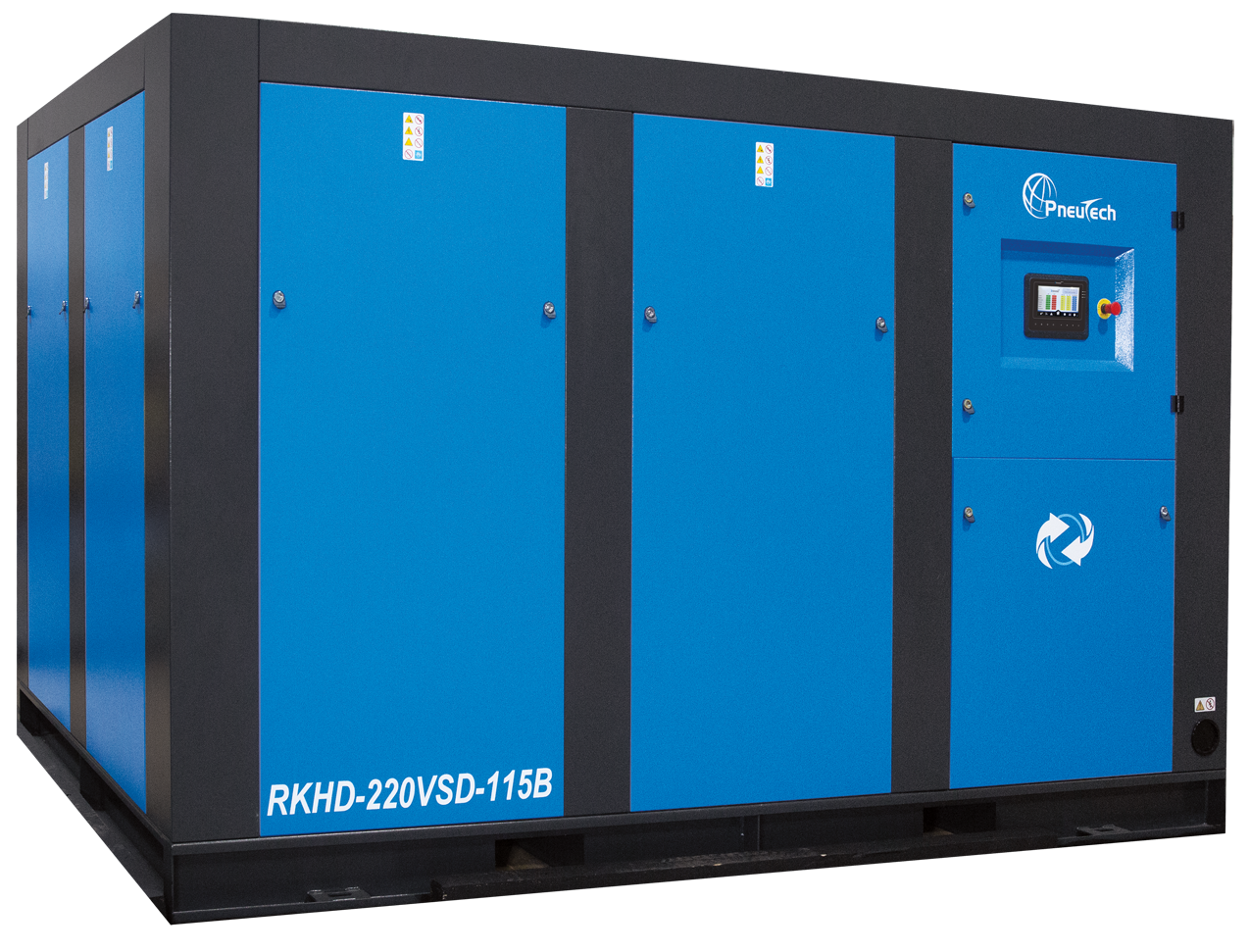 PneuTech RKHD VSD 75 HP Variable Speed Drive Rotary Screw Air ...